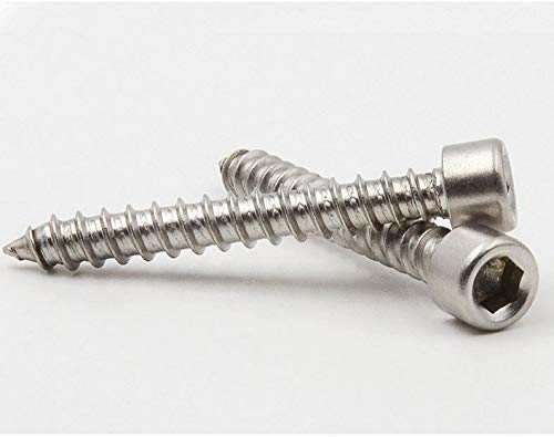 Screw 10-100pcs/lot M410-50 M512-50 M616-50stainless Steel 304 hex Socket Cap Head self Tapping Screws for Sound equipment208 - (Size: M4, Length: 14mm 50pcs)