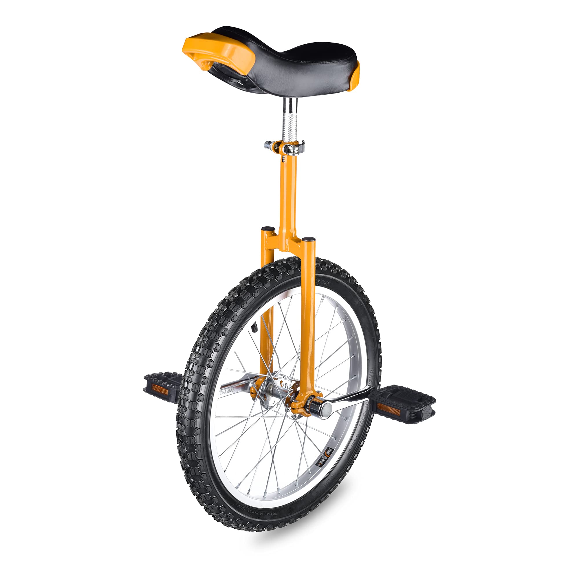 OEM Control Astonishing Yellow 18 Inch in 18" Mountain Bike Wheel Frame Unicycle Cycling Bike with Comfortable Release Saddle Seat