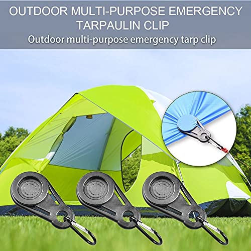 UXZDX CUJUX 10pcs/Set Awning Clamp Heavy Duty Travel Movable Tarp Clip Multifunction Tent Grip Windproof Outdoor Camping Hiking Easy Install