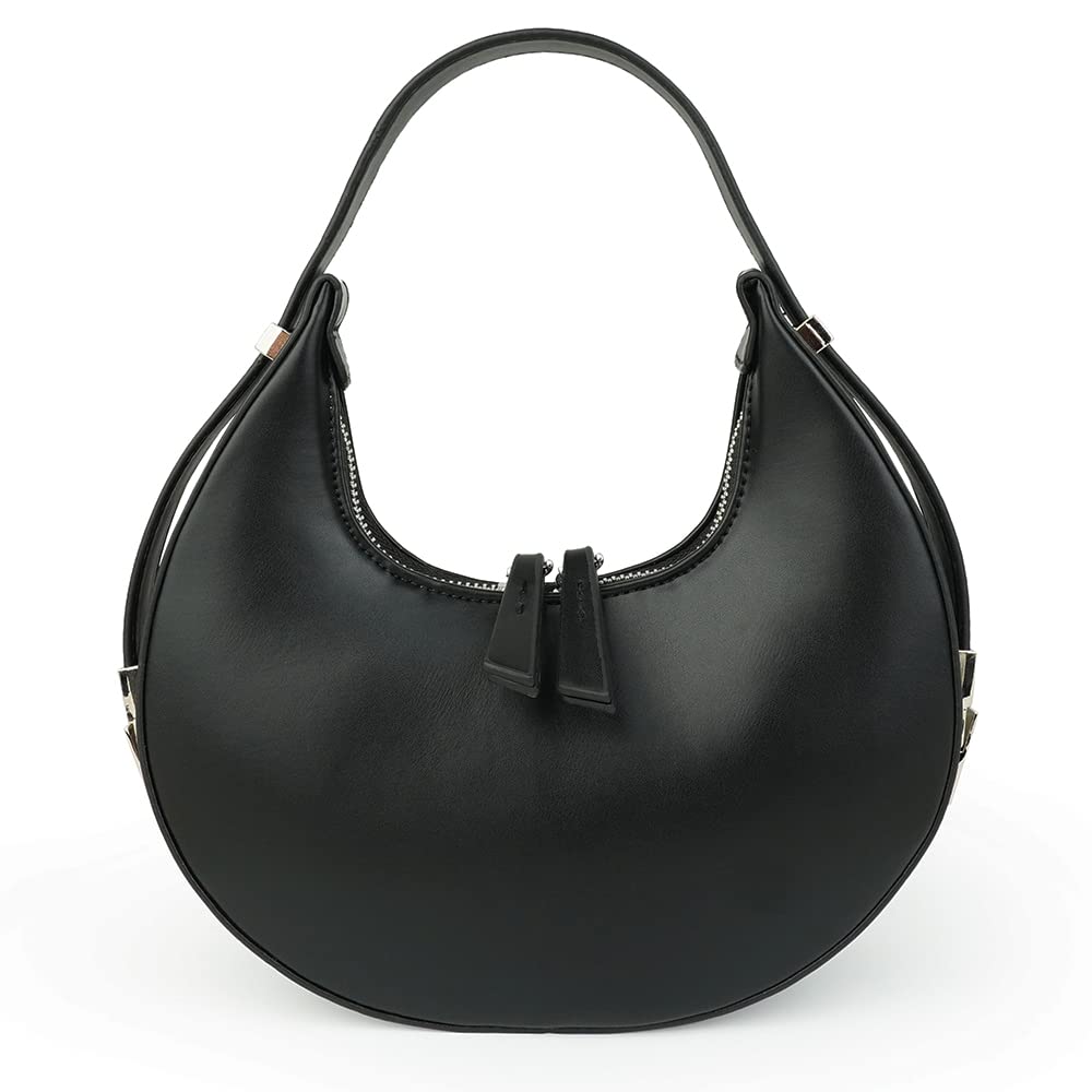Women Black Mini Purses Trendy Shoulder Bag Small Clutch Satchel Hobo Tote Handbag Black