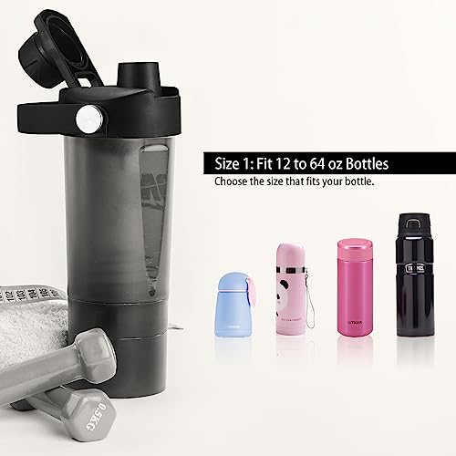 Spout Lid for Water Bottle, Fits 14 oz/18 oz/22 oz/32 oz/40 oz/64 oz Bottles(Caliber 58.3-58.8), Wide Mouth Sport Bottle Replacement Flip Top Lids with Push Button & Lock