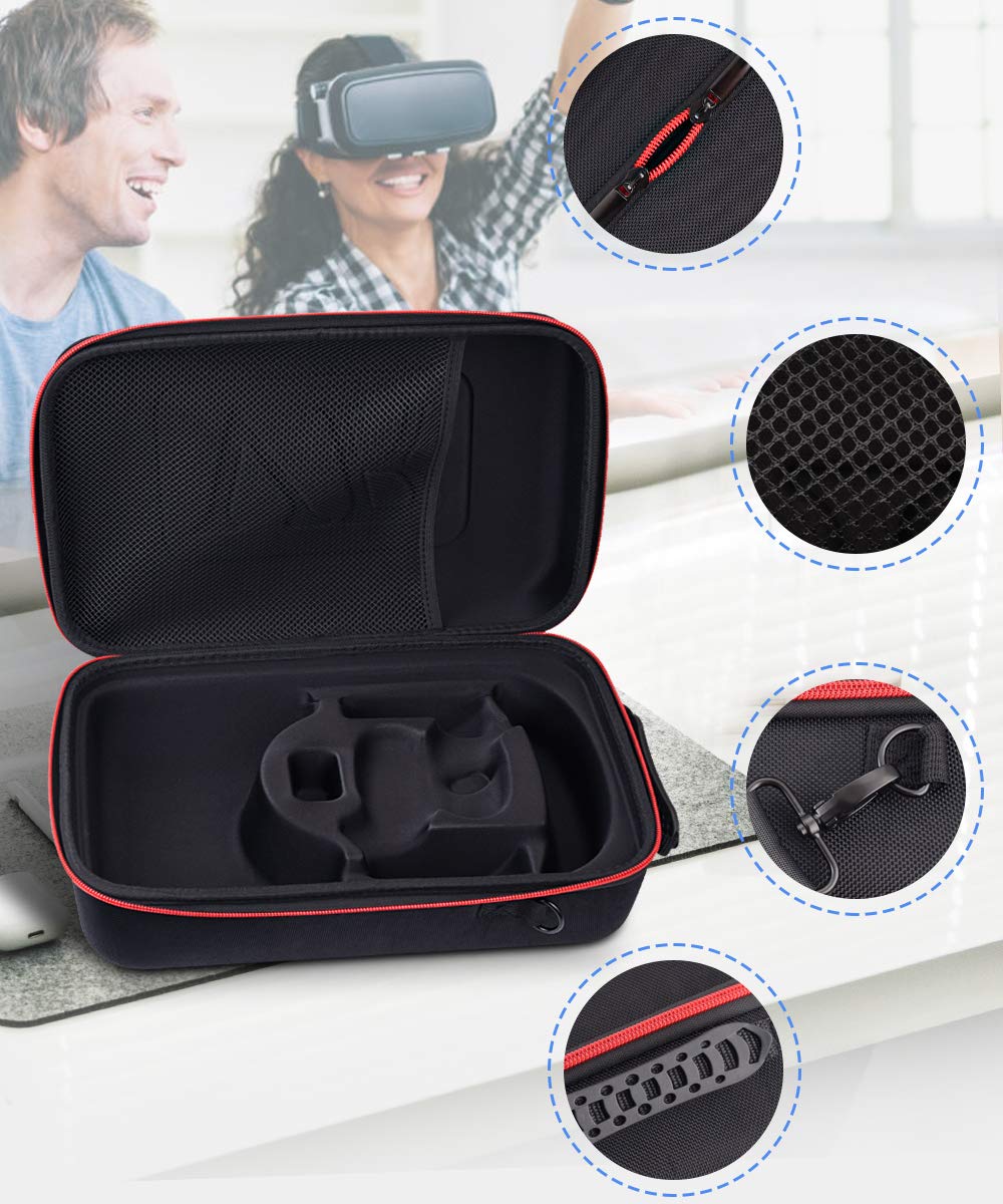 RayLove Carrying Case for Oculus Quest 2 VR Gaming Headset, Shoulder Strap Waterproof and Crash-Proof Travel Protective Storage Bag (Black)