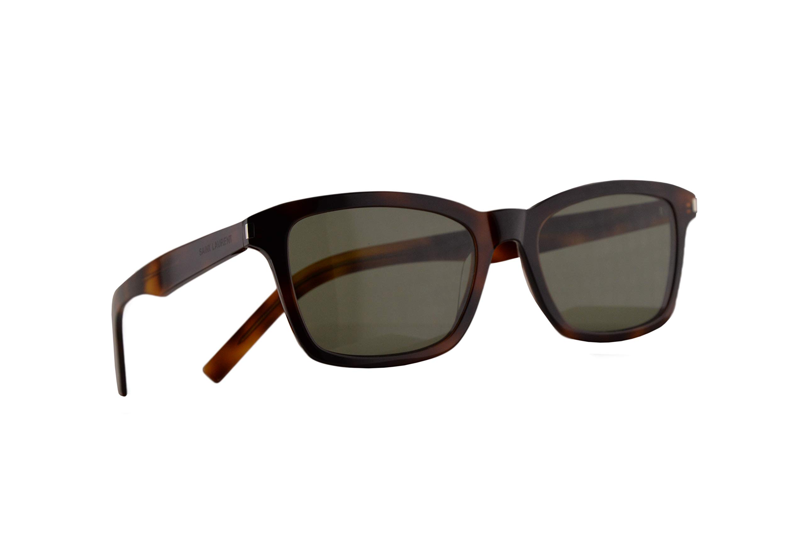 Saint Laurent SL283/F Slim Sunglasses Havana w/Green Lens 54mm 003 283F SL283 SL283F