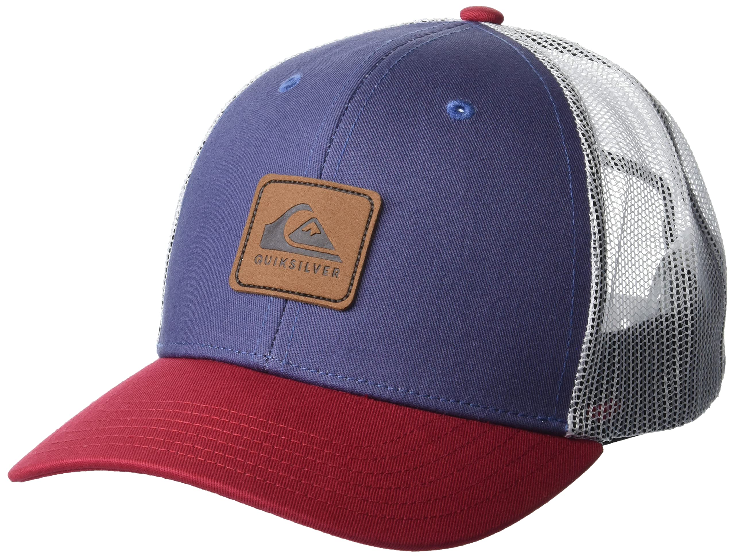 Quiksilver Men's Easy Does It Snap Back Trucker Hat, Light Grey Heather, One Size