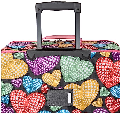 Rockland Jungle Softside Upright Luggage Set, Expandable, New Heart, 4-Piece (14/29/24/28)