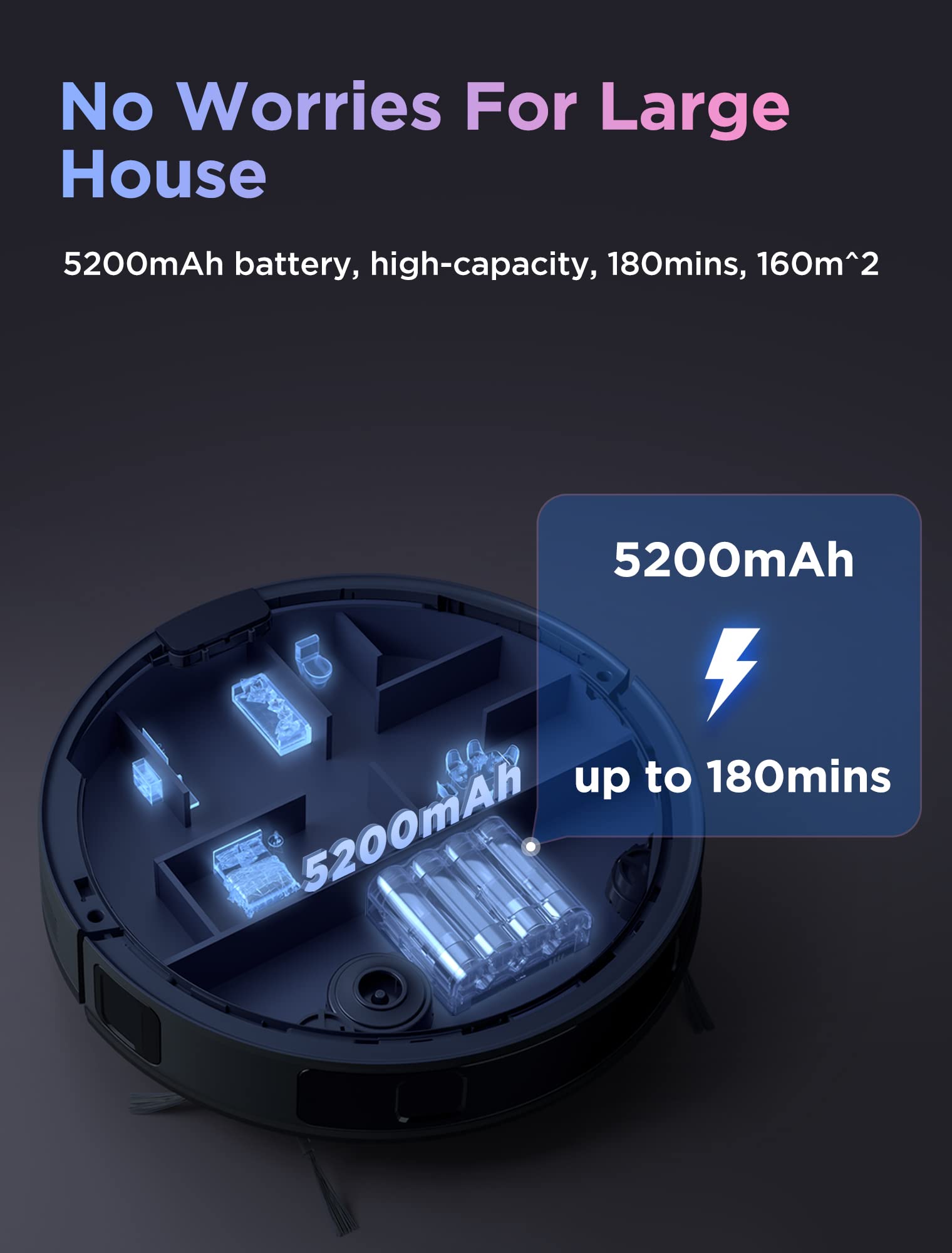 OBODE Robot Vacuum and mop Combo, 4000Pa Suction, LDS Navigation, Robotic Vacuum Cleaner with Carpet Detection, 180mins Runtime, Perfect for Pet Hair, Compatible with APP/Alexa, A8