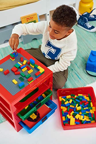Room Copenhagen LEGO 3-Drawer Storage Rack System, 13-2/3 x 12-3/4 x 15 In, Blue