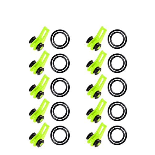VSOLS 10pcs/lot Fishing Rod Pole Hook Keeper Bait Lure Accessories Jig Hooks Holder Fishing Tool (Color : Green)