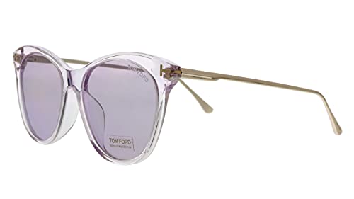 Tom Ford FT0713-D 72Z Purple Round Sunglasses for womens