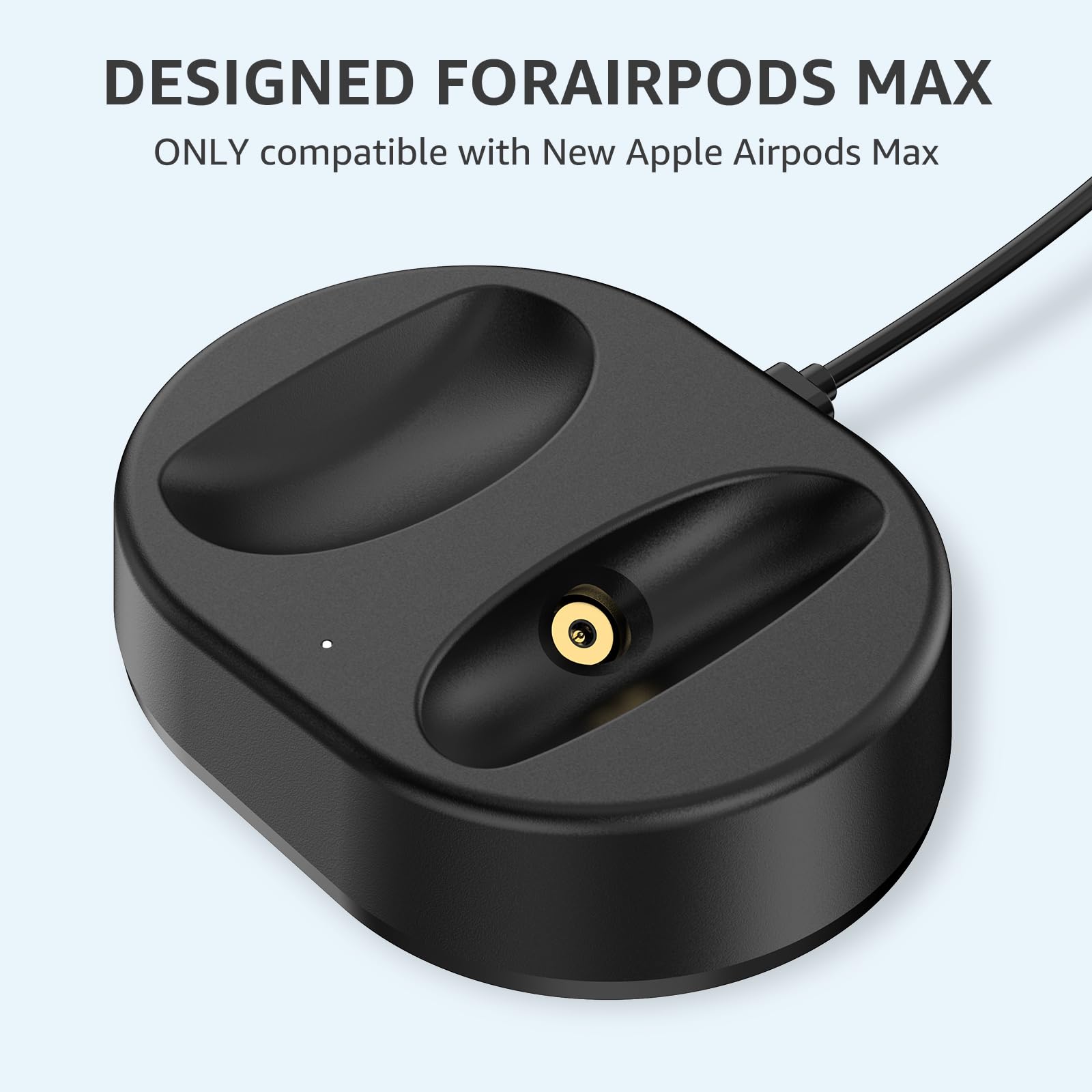 ROUNKIN Charging Stand for AirPods Max Headphone,Magnetic Stand,Protable Desktop Headset Holder, Gaming Headset Stand, Charging Base for Headphones,Designed for AirPods Max (Black)