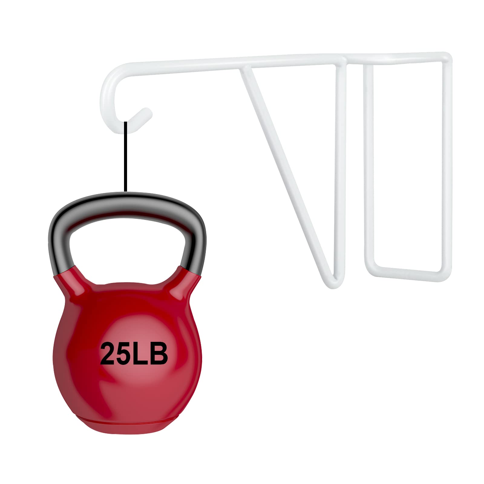 Zacool Vinyl Fence Hooks-4 Pack 5 x 10 Inches Heavy Duty White Patio Hooks Coated Steel Fence Hangers for Hanging Plants Bird Feeders,Lights,Basket,Pool Tools