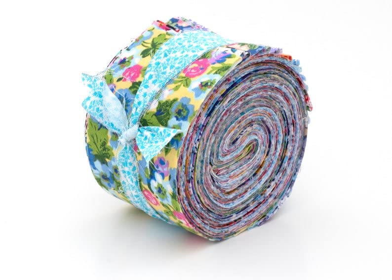 Set of 20 New Vintage Floral Jelly roll - 2.5 inch 100% Cotton Fabric Quilt