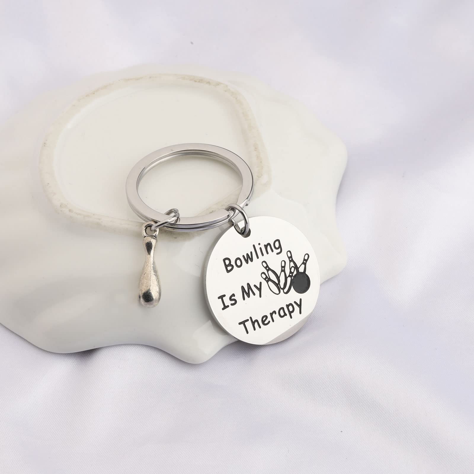 WSNANG Bowling Keychain Bowling Team Gift Bowling Jewelry Gifts for Bowling Coach Bowling Ball Key Chain Bowling Lover Gift (Bowling Keychain)