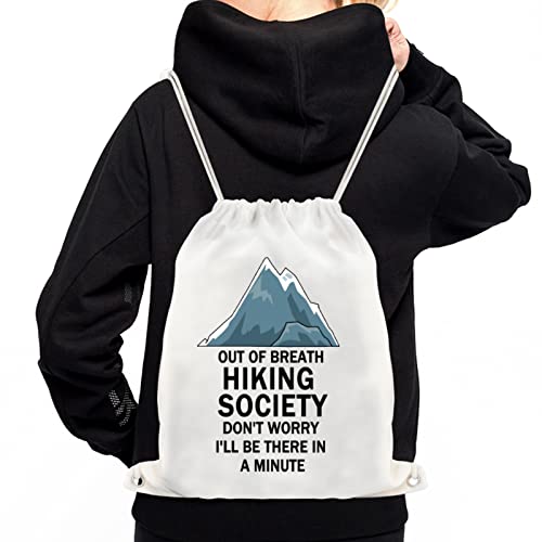 WCGXKO Hiking Backpack Adventure Backpack Hiking Society Gift Outdoor Gift Wanderlust Mountain Nature Hiking Camp Gift (HIKING SOCIETY Backpack)