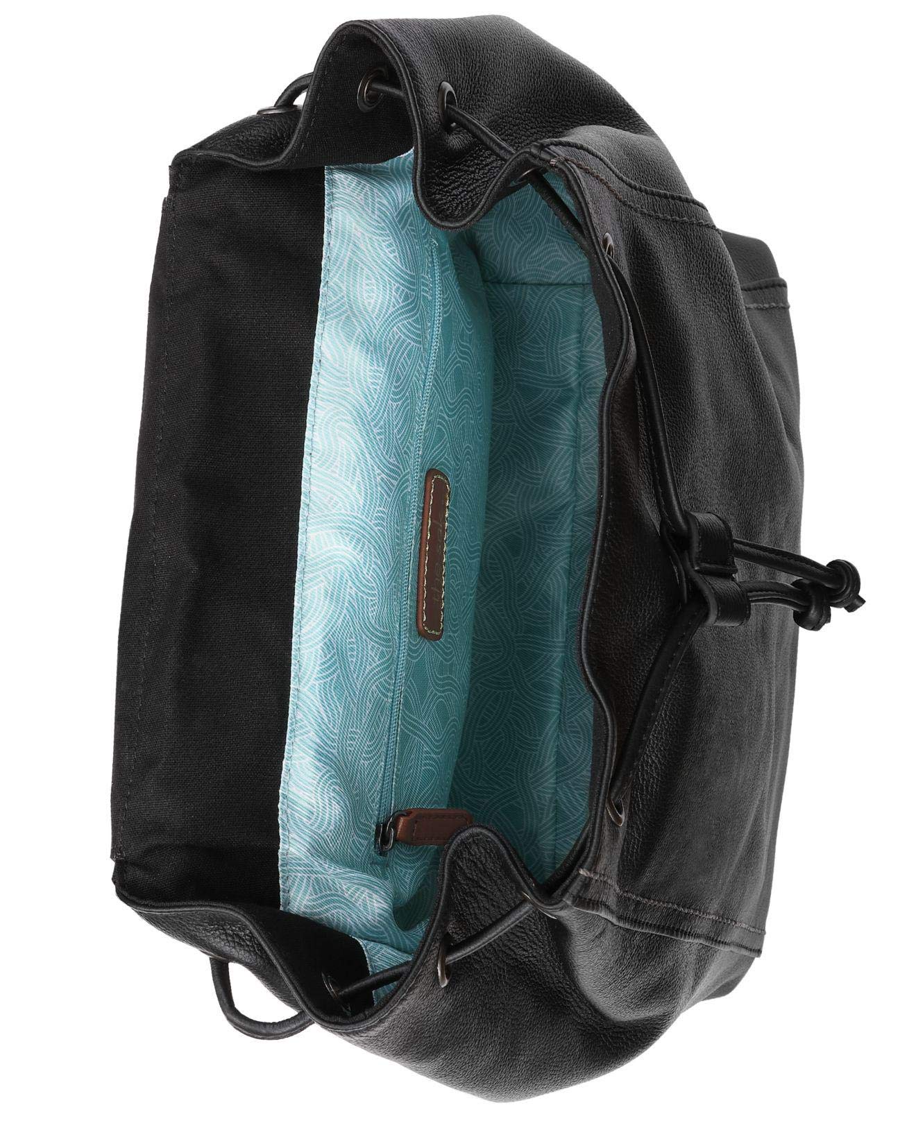 The Sak Womens Avalon Leather Convertible Backpack Black Large