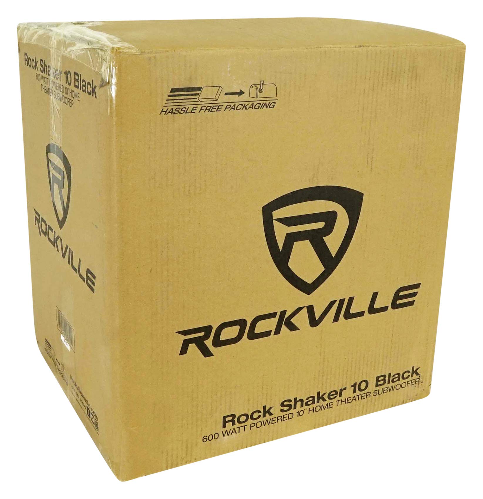 Rockville Rock Shaker 10" Inch Black 600w Powered Home Theater Subwoofer Sub