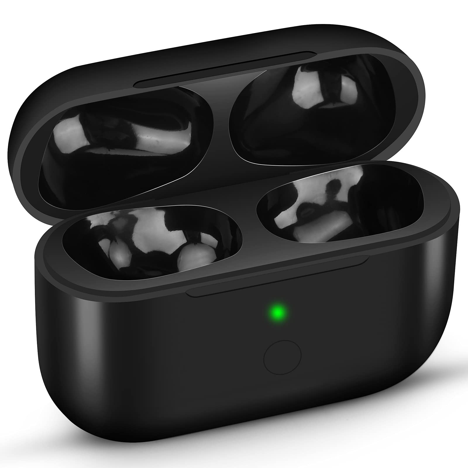 Wireless Charging Case Compatible with Air Pods pro, Wireless Air Pods pro Charging Case Replacement, Support Pairing and Sync(Black)