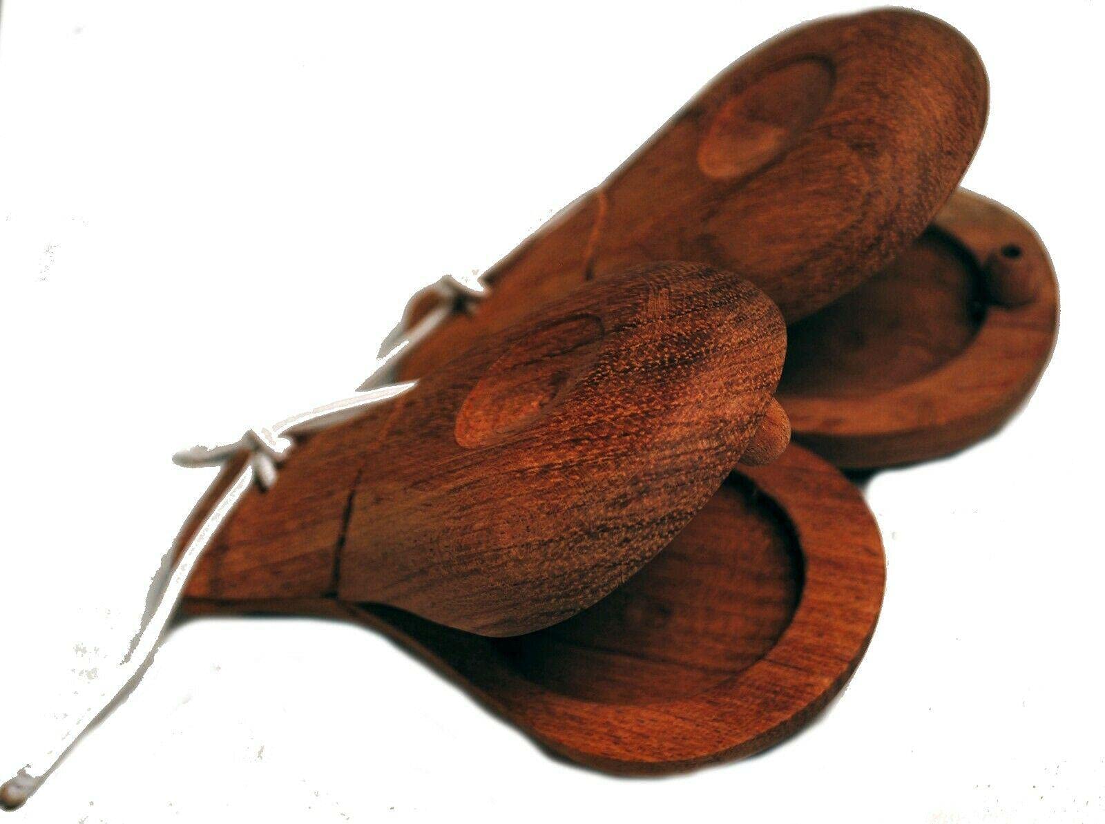 Pair of Traditional Wooden Spanish Flamenco Castanets made from Rosewood