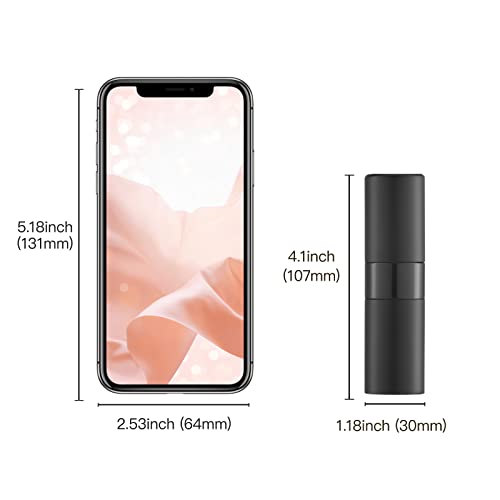 owlyee 20ML Perfume Atomizer, Travel Cologne Spray Bottle, Mini Empty Sprayer Dispenser (Black, 1PCS)