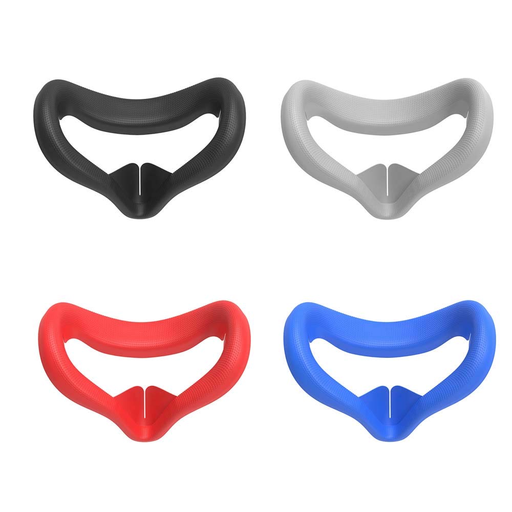 VR Silicone Interfacial Cover for Oculus Quest 2 Eye Cushion Cover,Soft Breathable VR Accessories Sweatproof Anti-Leakage(White)