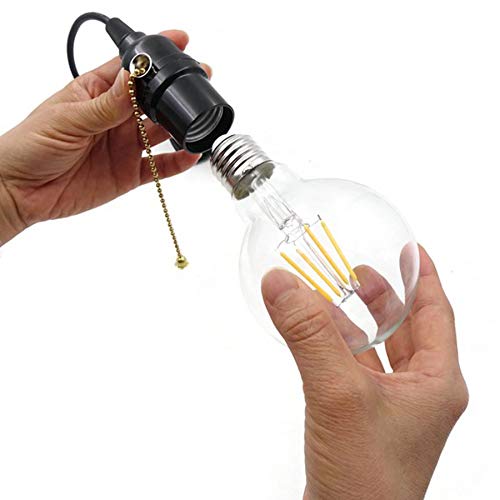 Solar Shed Light EDDIE for Garden Patio/Garage/Storage Room/Ceiling Light, 26ft (8m) Cable, Pull Chain On/Off, Warm White LED, Day Night Use