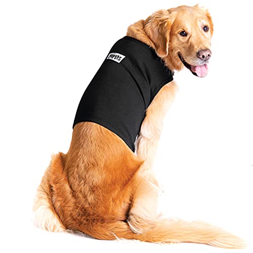 YEPETS Anti-Stress Suit for Dogs. 95% Cotton Relaxing and Calming Jacket (X-Small, Midnight Black)