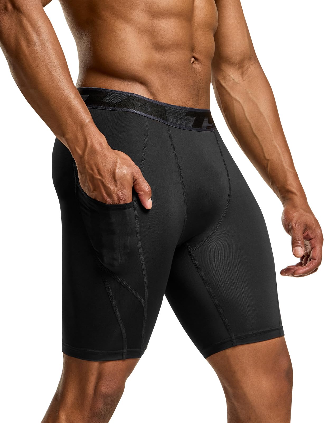 TSLA Men's Athletic Compression Shorts, Sports Performance Active Cool Dry Running Tights, X-Vent Shorts Blue, Large