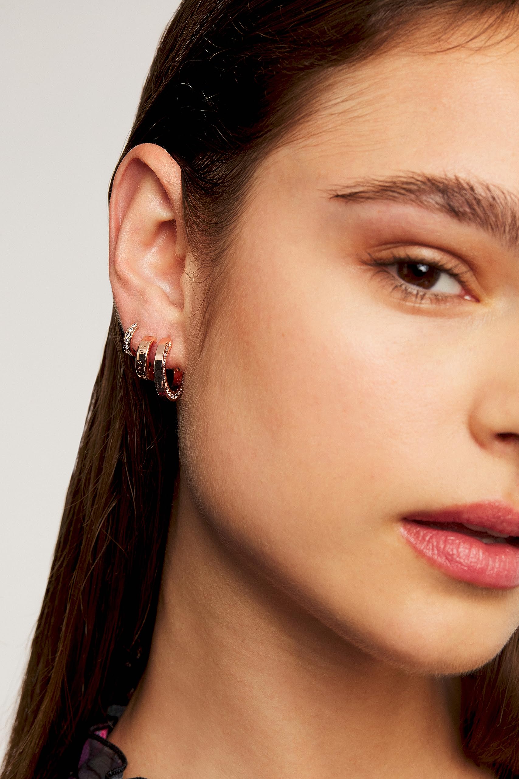 Ted Baker Seenita Nano Hoop Huggie Earrings - Rose Gold, Gold or Silver Tone Options