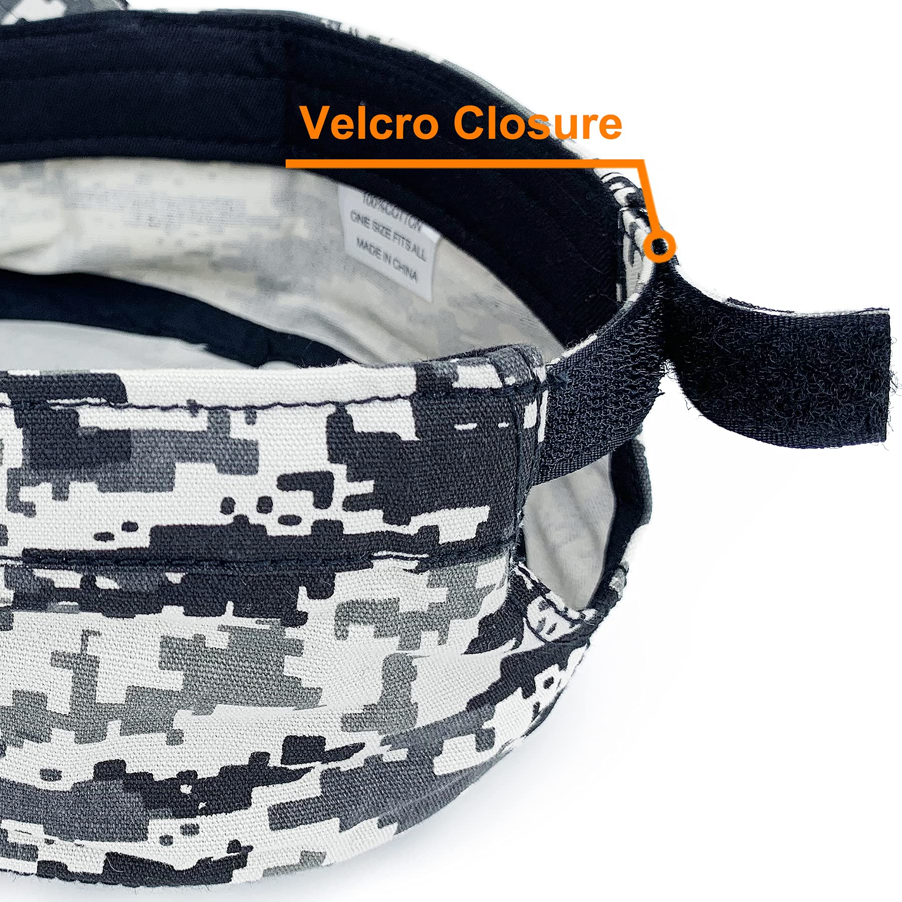 REDSHARKS mens Digital Camo Cadet Army Velcro Back Military Flat Top Baseball Dad Sun Adjustable Cap, Grey Digital Camo, X-Large
