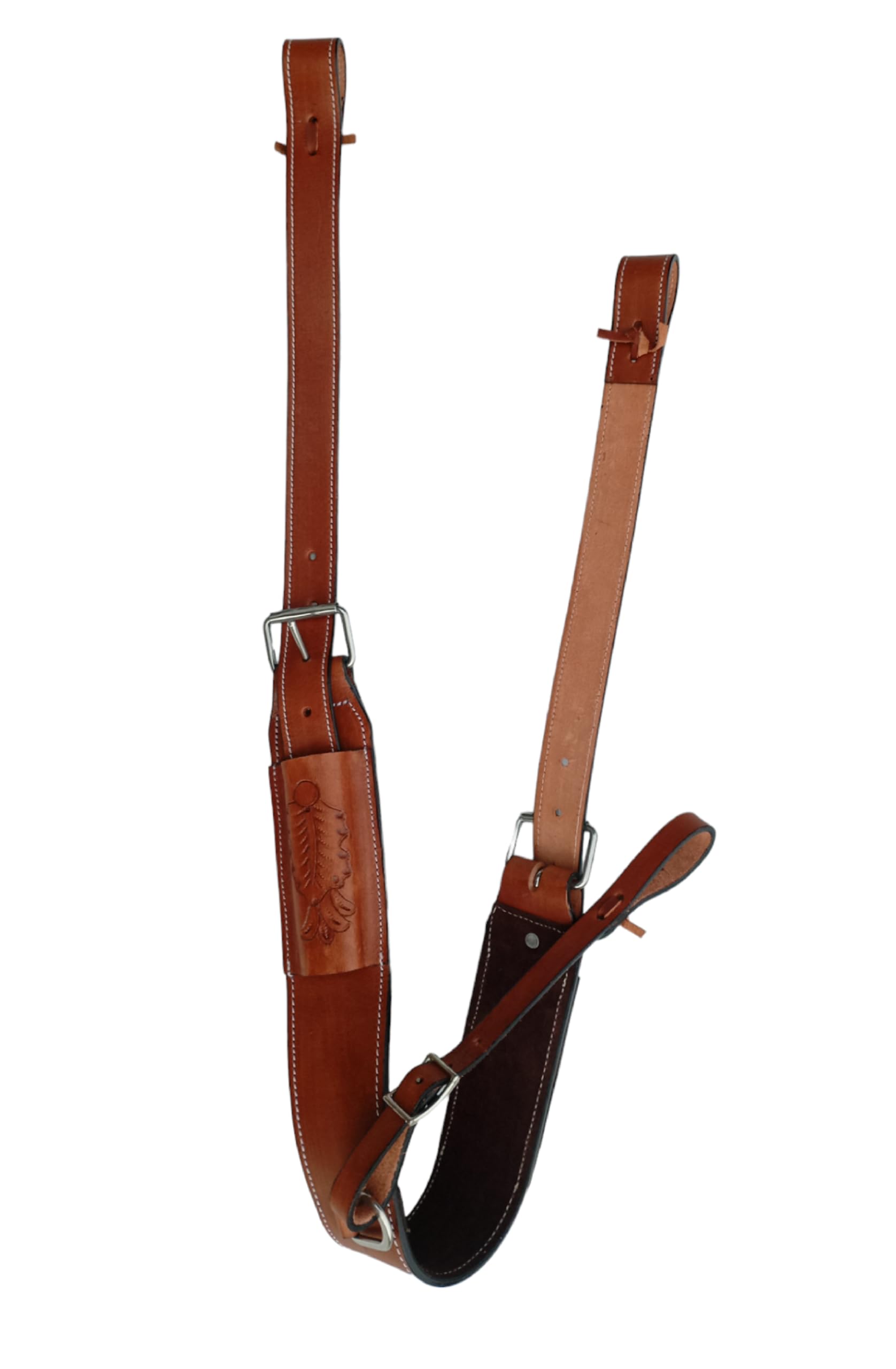 RAAVILS Horse Western Leather Complete Flank Cinch Set Rear Flank Back Cinch Girth Saddle Billets TACK Horse Cinches (Leather)