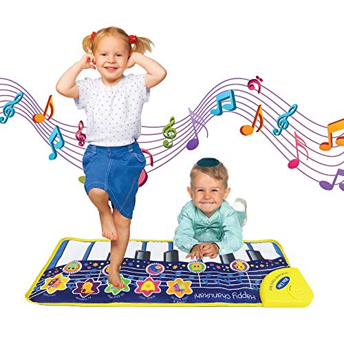 Rite Lite Chanukah Piano, Sings 5 Songs, Includes Dreidel Song Sheet, Hanukkah Fun Sing Along