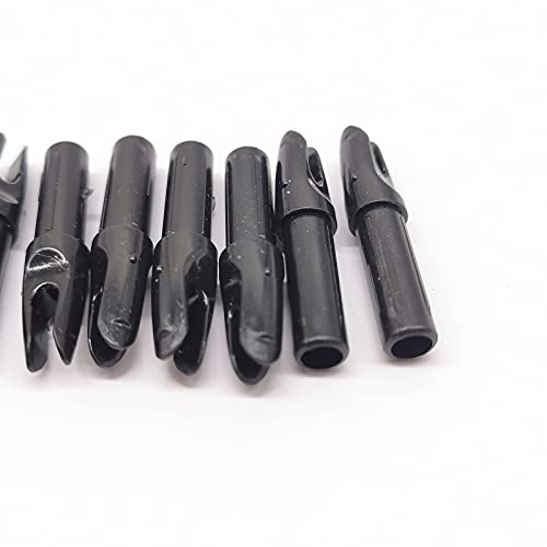 traderplus Plastic Arrow Tail Carbon Nock Arrow Accessories Inner Diameter 6.20mm, Pack of 12 (Black)