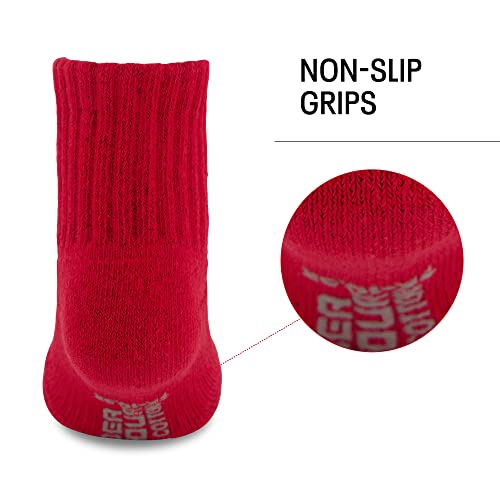 Under Armour boys Multi Pack Quarter Sock, Red, 2-4T US