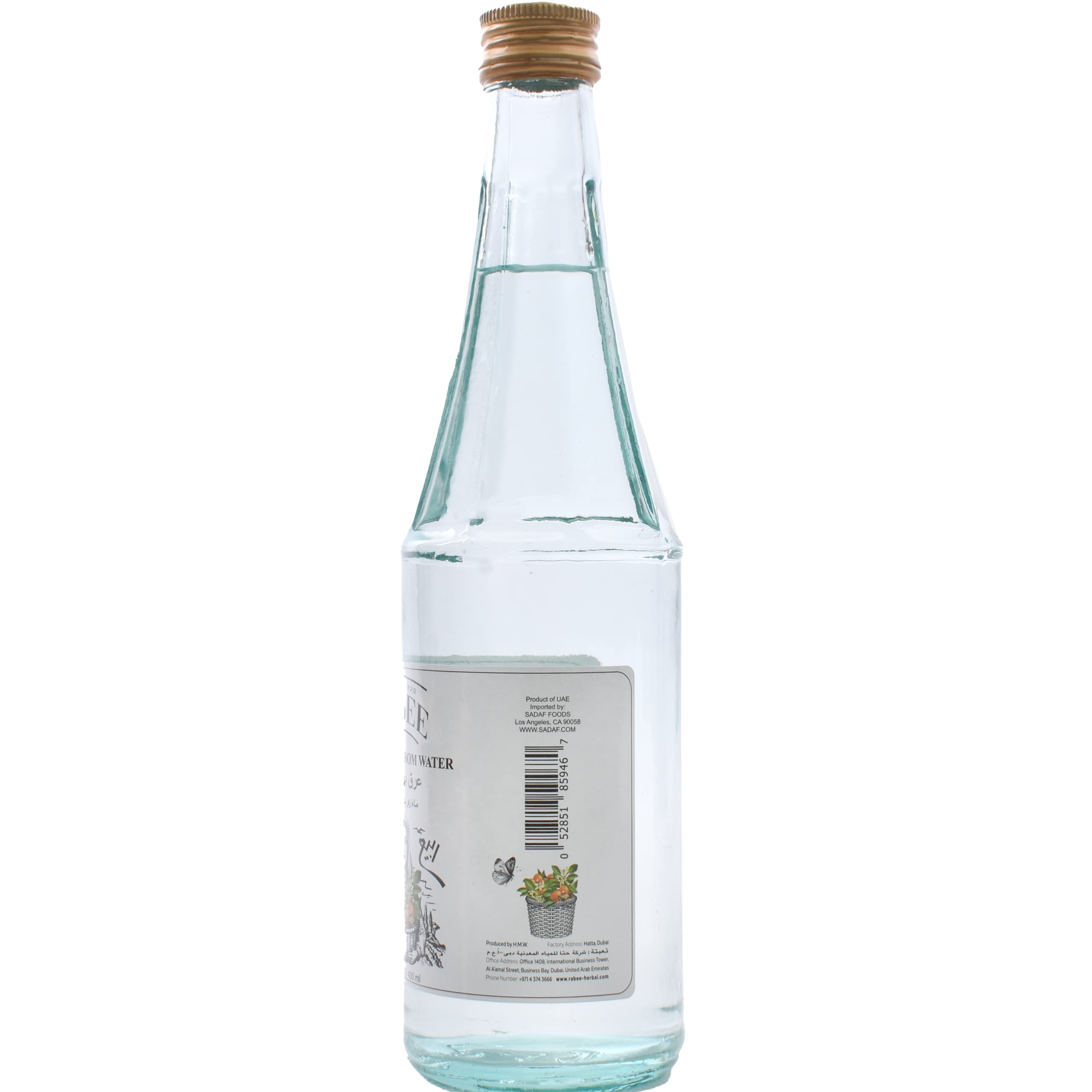 Rabee Orange Blossom Water 15 oz. - Food Grade Orange Blossom Water for Cooking, Baking or Drinking
