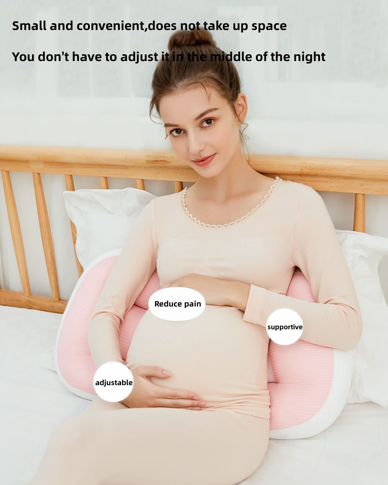 WYXunPlanet Soft Maternity Pillow | U-Shaped Design | Detachable Extension | Full Body Comfort & Pregnancy Relief(Pink)
