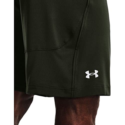 Under Armour Men's Raid 2.0 Gym Shorts, (310) Baroque Green / / White, Large