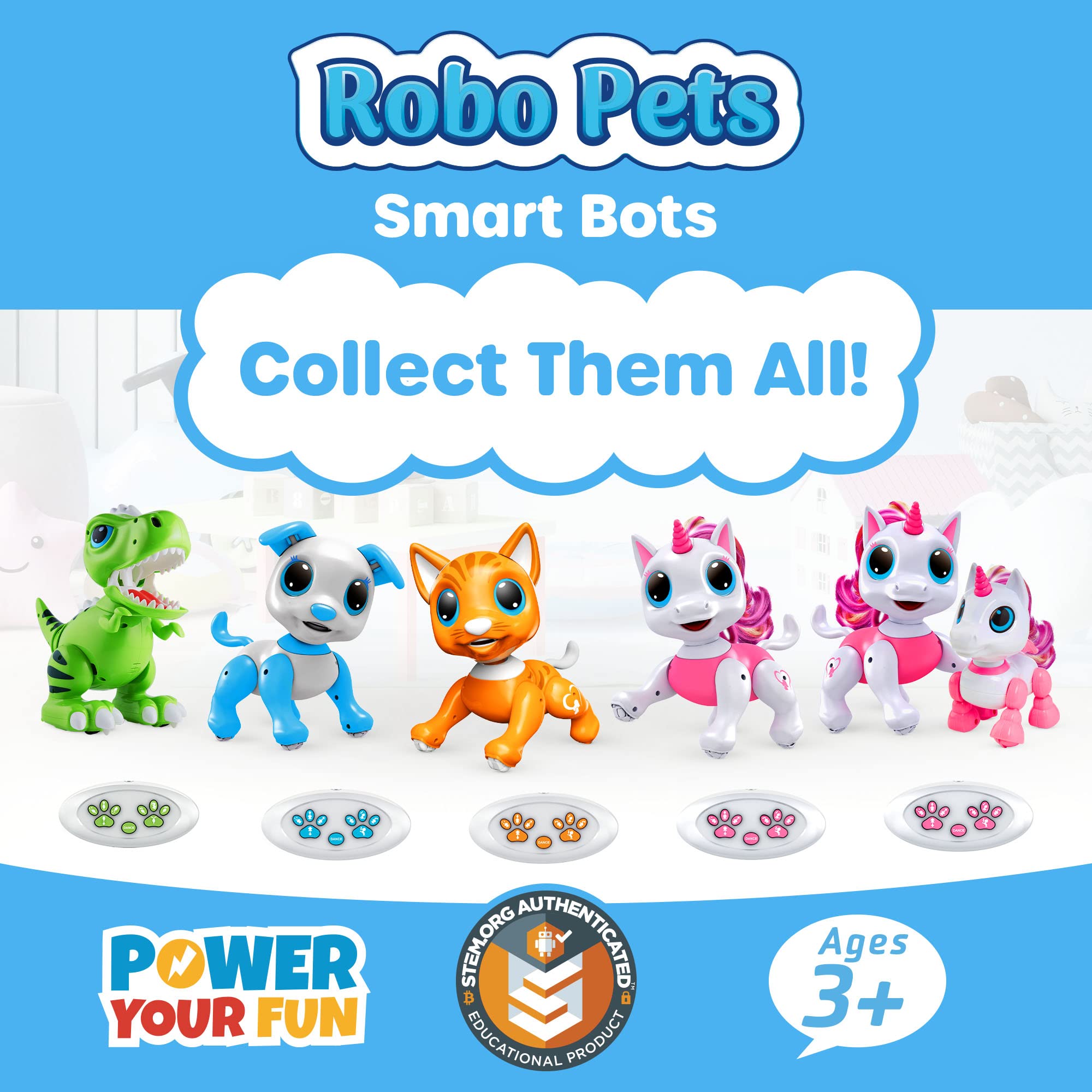 Power Your Fun Robo Pets Cat for Girls and Boys - Remote Control Robot Toy Interactive Hand Motion Gestures, Robot Toys Smart STEM Toy Programmable Treats Walking Dancing Robot Pet for Kids Robot Cat