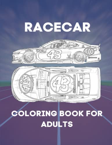 Racecar Coloring Book for Adults: Racing Cars Trucks Coloring pages for Adults,Boys and Car Lovers.