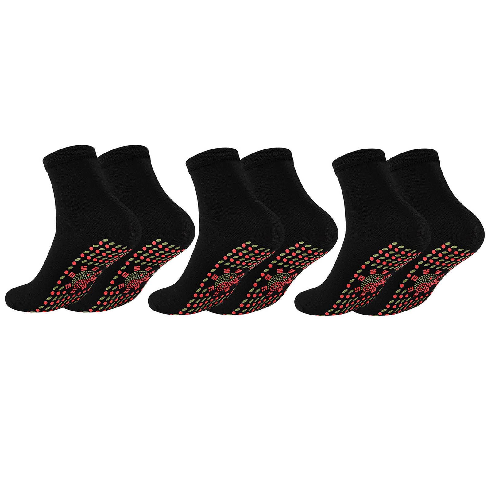 WMQPNNS Heated Comfortable Pairs Tourmaline Socks Winter Warm Magnetic Self-heating 3 Socks