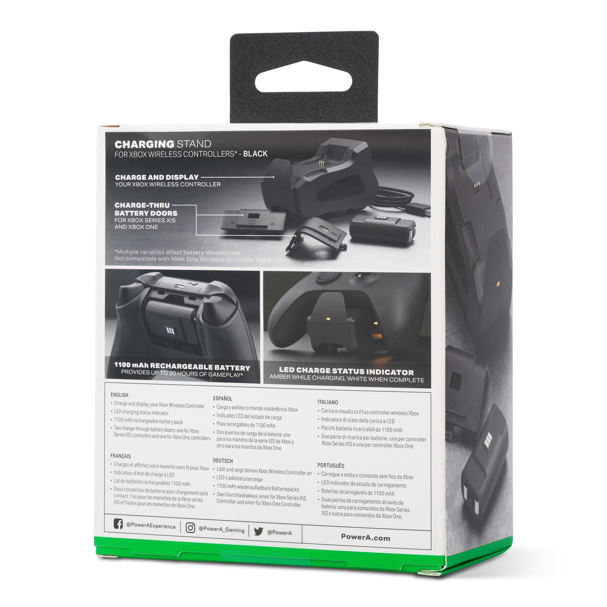 PowerA Solo Charging Stand for Xbox Series X|S - Black, works with Xbox One, charging Station for Xbox Wireless Controller, officially licensed