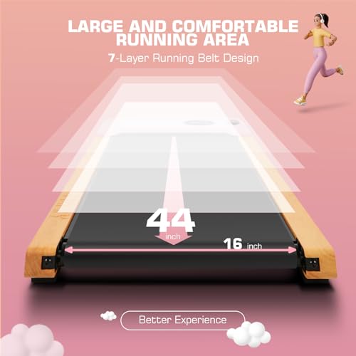 Treadmills for Home,Under Desk Folding Treadmill,2-in-1 Running,Walking & Jogging Portable Running Machine with Bluetooth Speaker & Remote Control,5 Modes & 12 Programs,No Assembly Required (Silver)