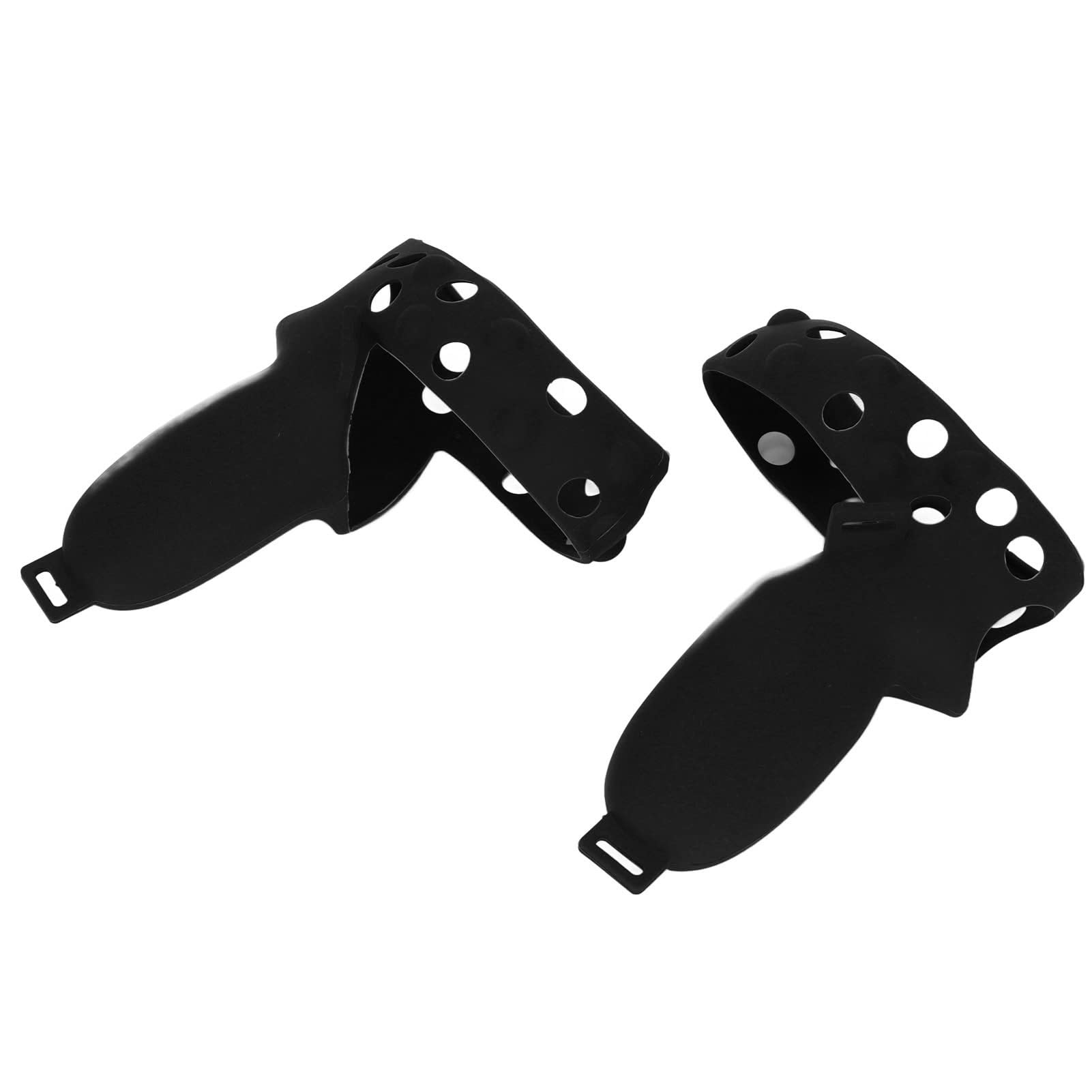 VR Controller Grip Cover, Silicone VR Controller Handle Silicone Protective Cover with Adjustable Knuckle Strap,for Oculus Quest 2 Handle Controller(Black)