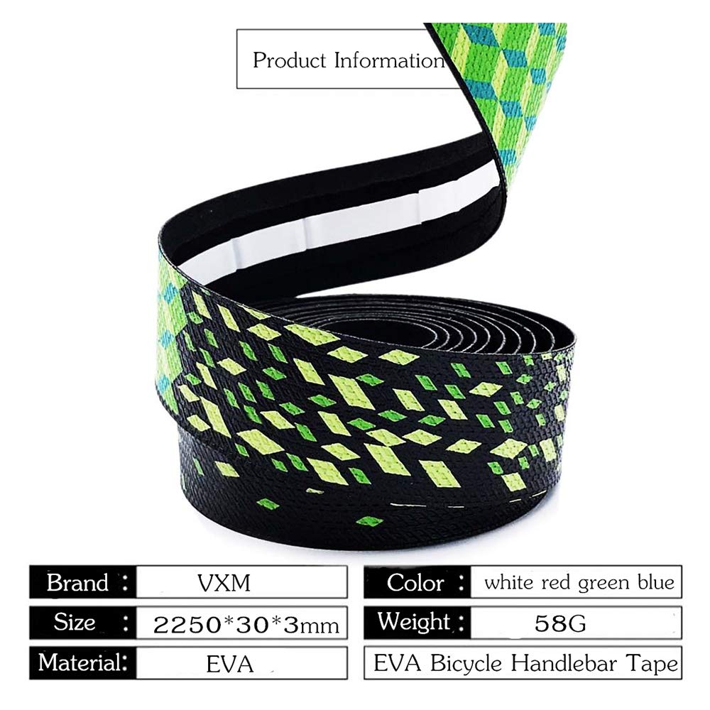 Road Bike Handlebar Tapes【Fade Resistant Design】Bicycle Bar Tape Professional Cycling Damping Anti-Vibration Wrap with 2 Bar Plug (White)