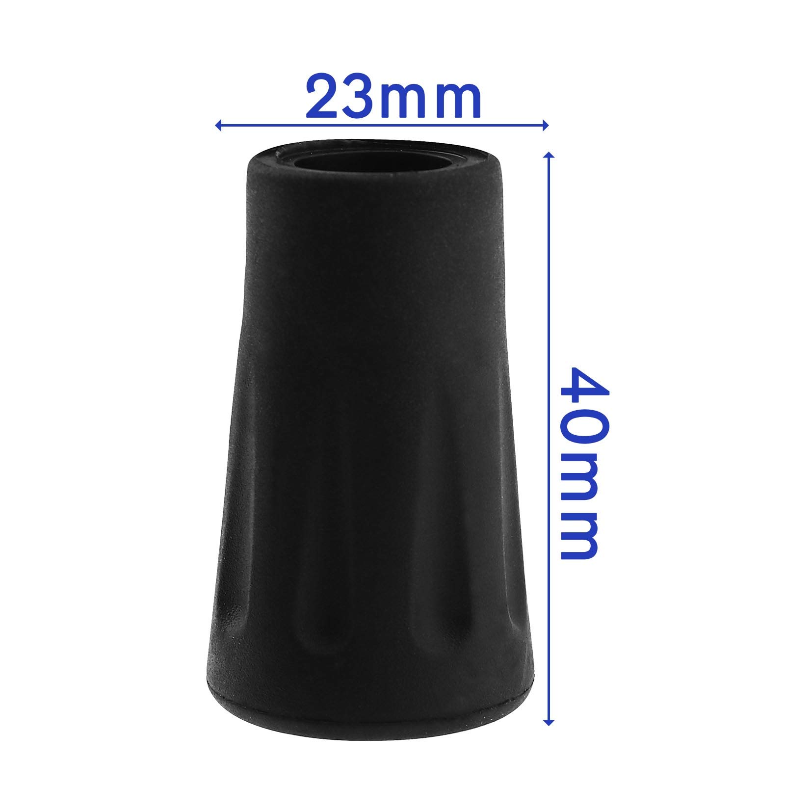 SING F LTD 16Pcs Black Rubber Hiking Trekking Walking Sticks Alpenstocks Pole Tips Caps Set