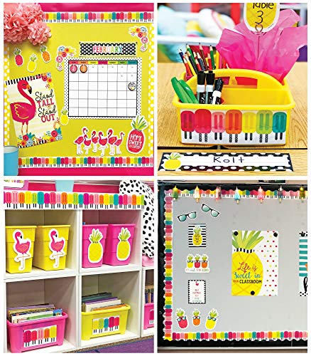 Schoolgirl Style - Simply Stylish Tropical | Tropical Pops Straight Borders, Classroom Décor, 12 Strips