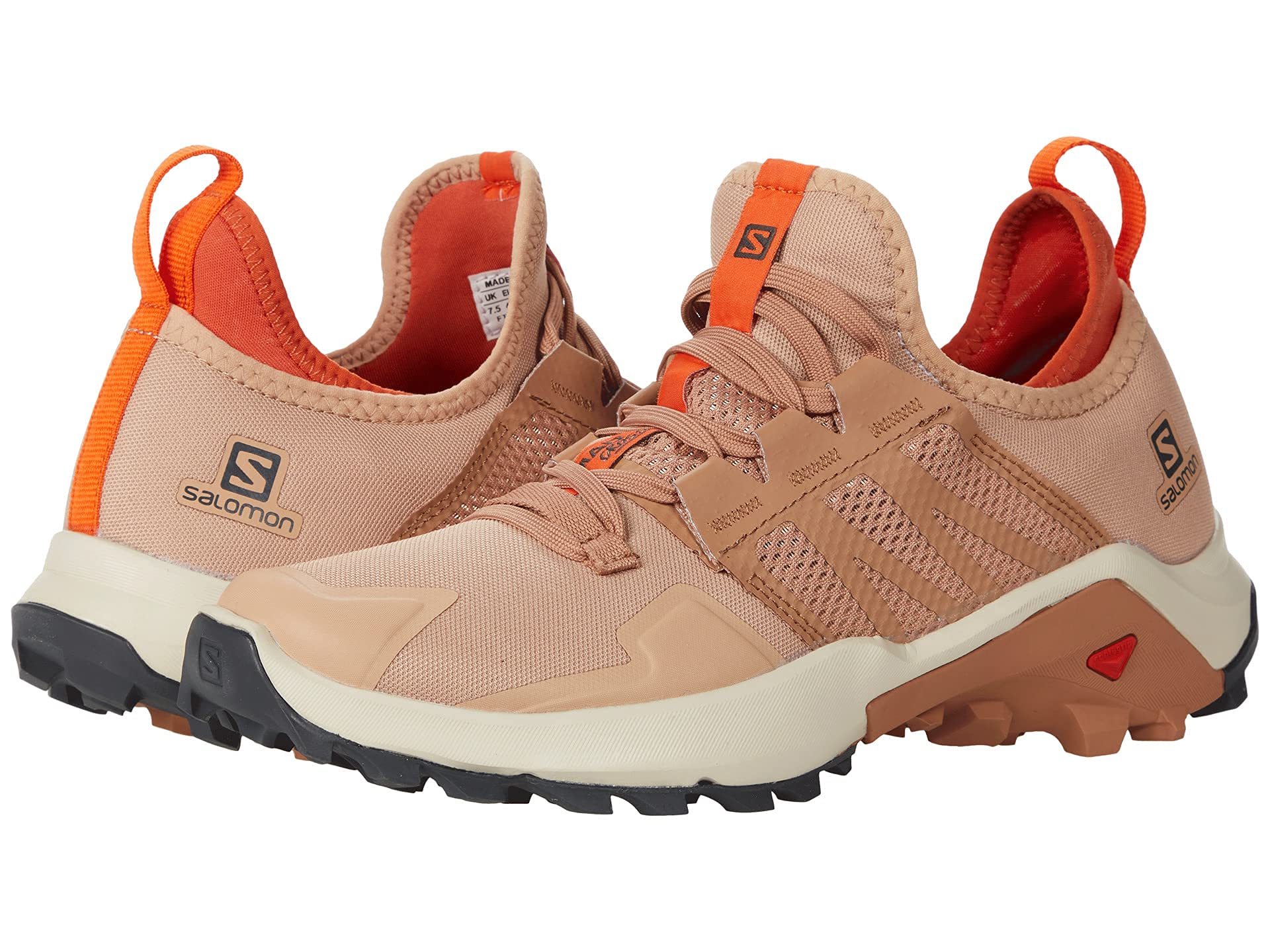 Salomon MADCROSS Trail Running Shoes for Women, Sirocco/Mocha Mousse/Red Orange, 9