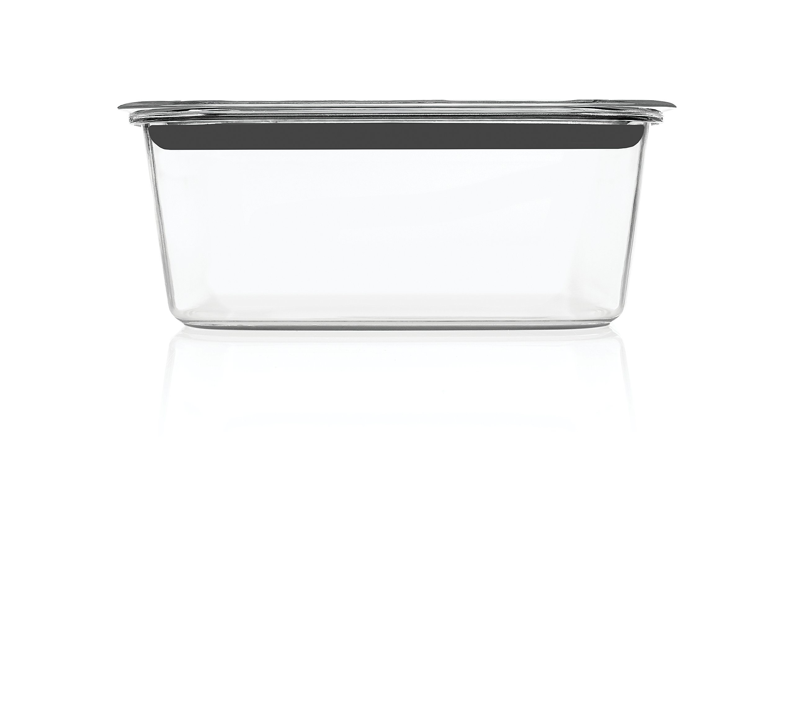 Rubbermaid Brilliance Glass Storage Set of 4 Food Containers with Lids (8 Pieces Total), Set, Assorted, Clear
