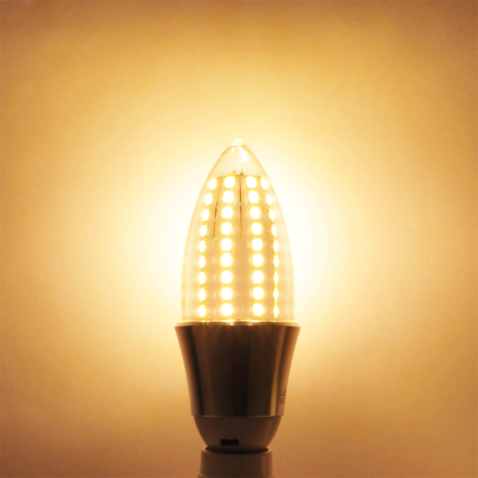 YIIZON LED Candelabra Bulb, 15W LED Candle Bulbs,Warm White 3000K, E12 Candelabra Base, 120V, 1500Lumens, Non-Dimmable 120 Watt Light Bulbs Equivalent, 4 Pack