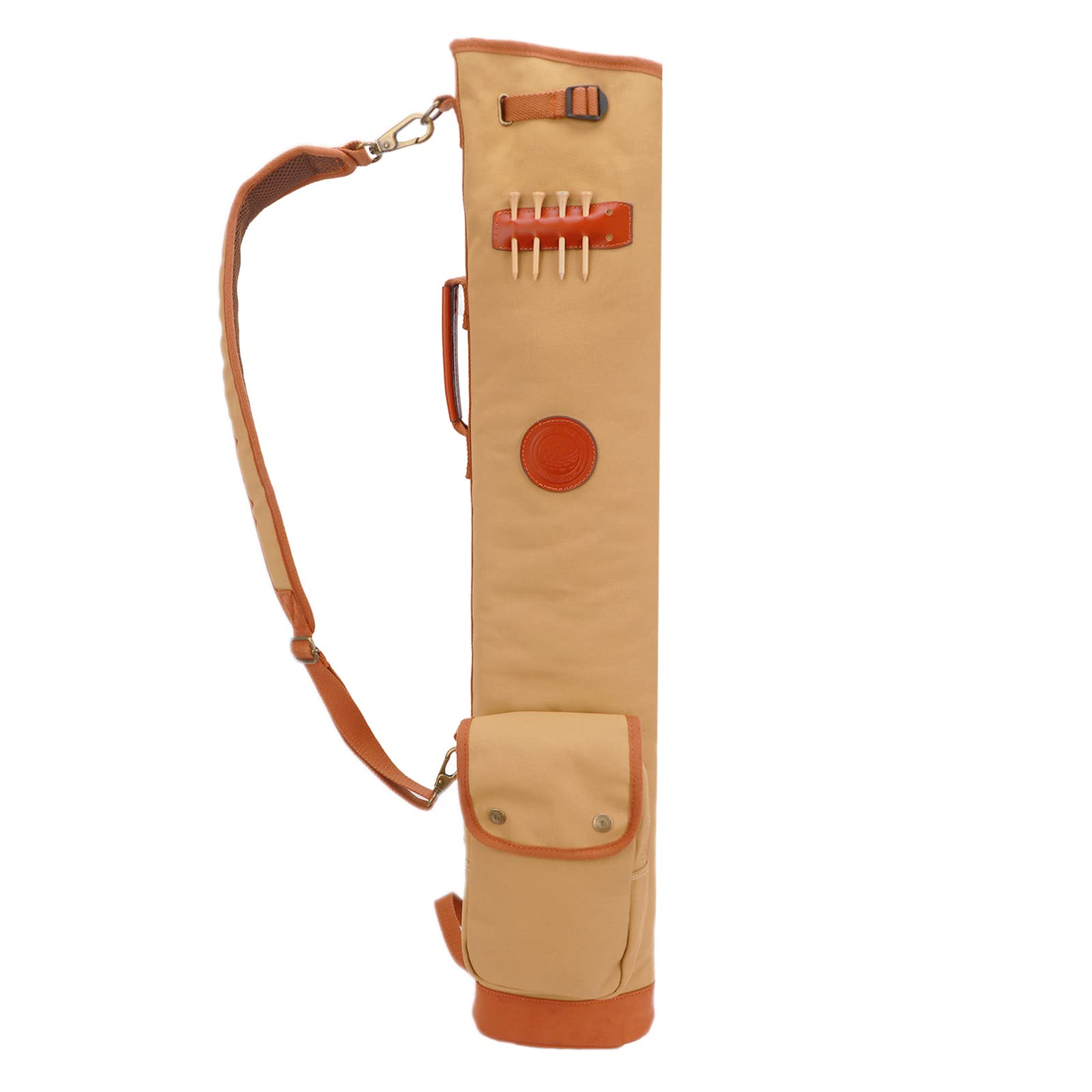 Tourbon Canvas Lightweight Sunday Golf Bag Clubs Carry Pockets Travel Storage