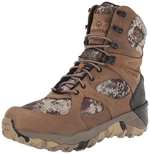 Wolverine Men's Field Guide Waterproof Insulated 8in Mid Calf Boot, Gravel, 10